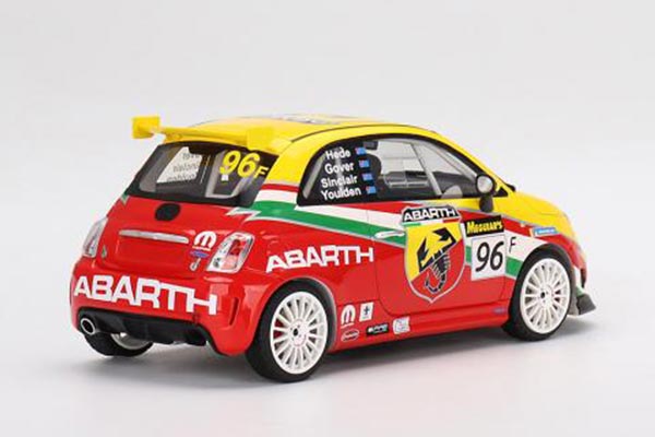 Abarth 695 Resin Car Model 1:18 Scale Yellow-Red [SD04H888]