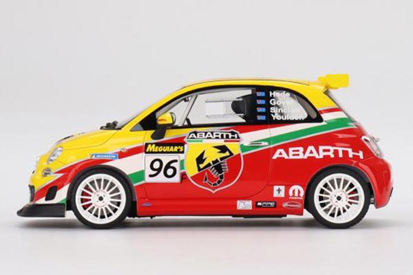 Abarth 695 Resin Car Model 1:18 Scale Yellow-Red [SD04H888]