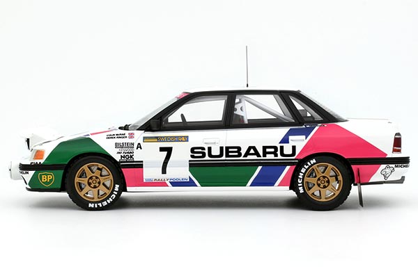 Subaru Legacy RS Racing Car Resin Model 1:18 Scale White [SD05H136]
